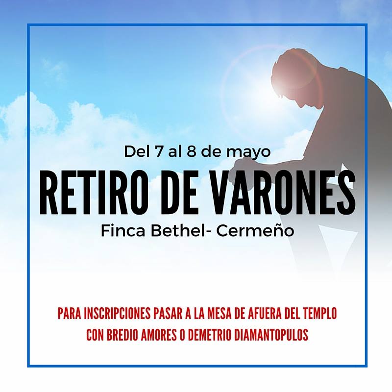 Retiro de varones | Casa de Oración Cristiana
